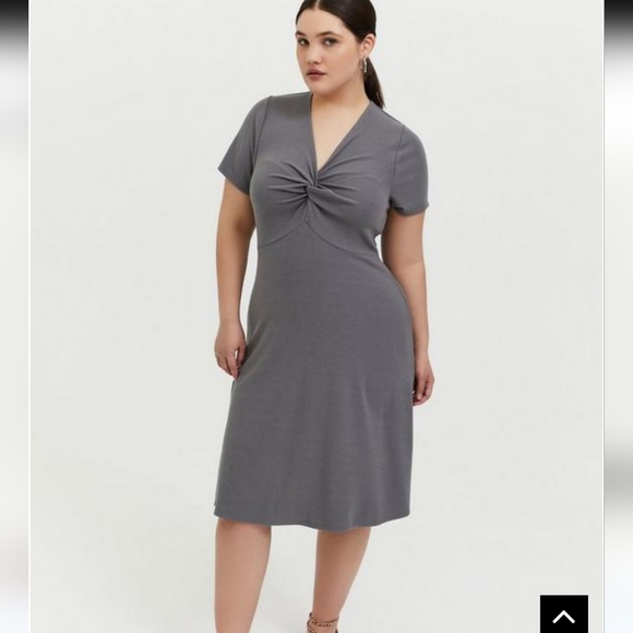 torrid | Dresses | Torrid Mini Rib Twist Front Skater Dress | Poshmark